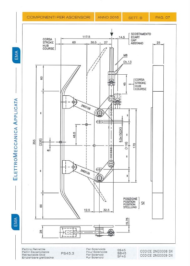 Furini Retiring Cam - Replacement Ramp Only - Elevator Equipment