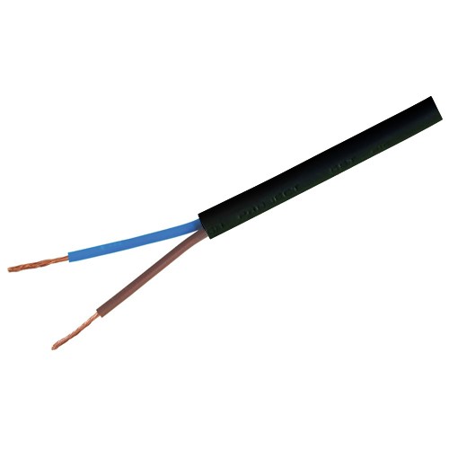 2 Core PVC Flex Black Cable - Elevator Equipment