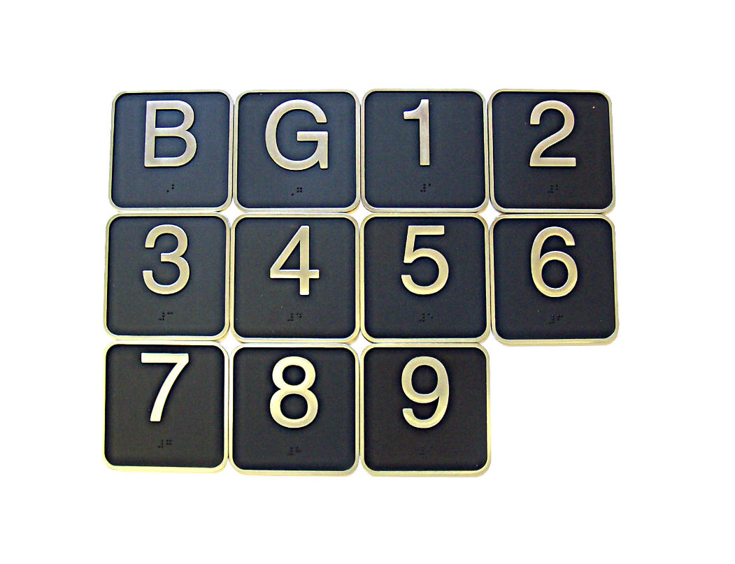 Braille Floor ID Plates - Elevator Equipment