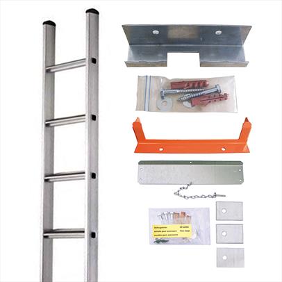 Combined Fixed And Removable Pit Ladder Kit - Elevator Equipment