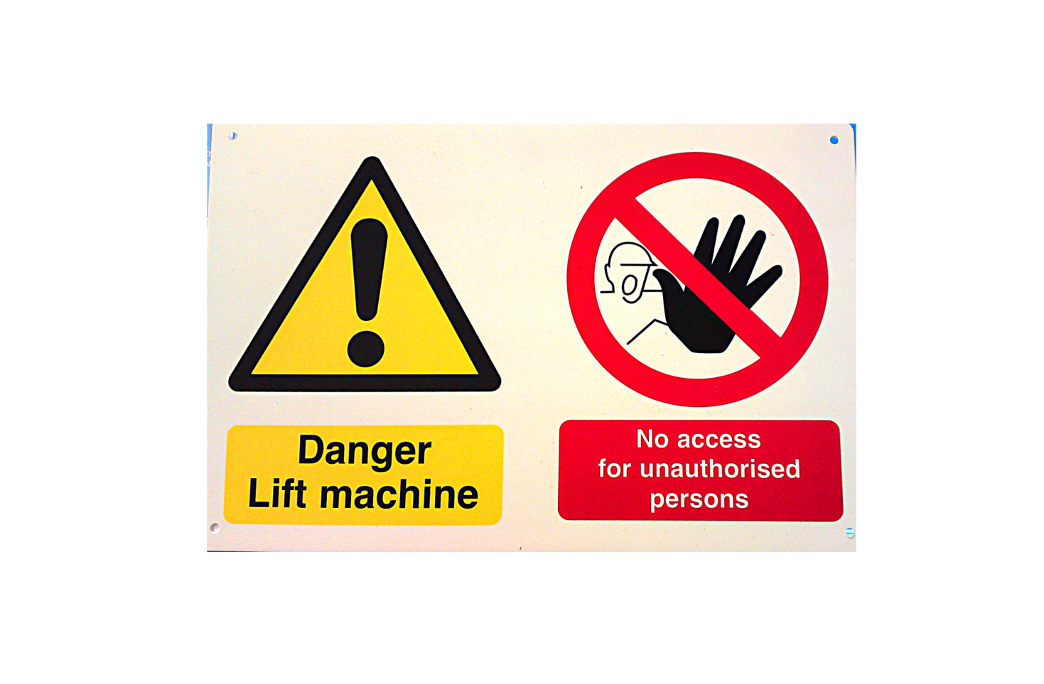 Danger Machine Room Notice - Elevator Equipment