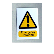 Emergency Lowering Notice - Elevator Equipment