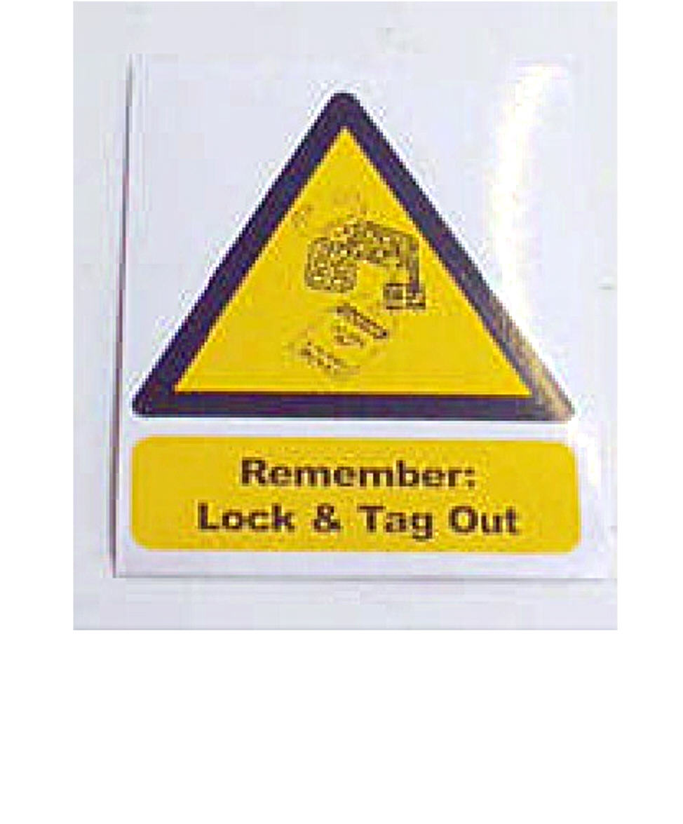 Lock & Tag Out Notice - Elevator Equipment