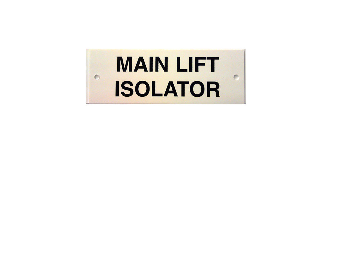 Main Lift Isolator Notice - Elevator Equipment