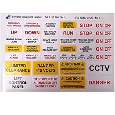Signs & Notices - Elevator Equipment