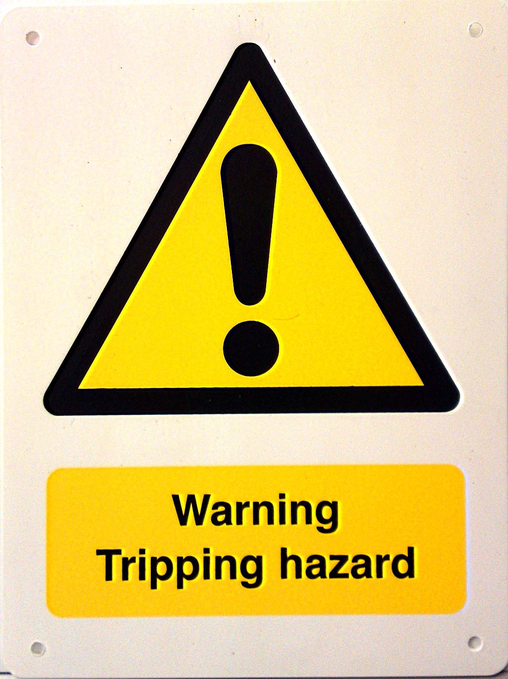 Tripping Hazard Notice - Elevator Equipment